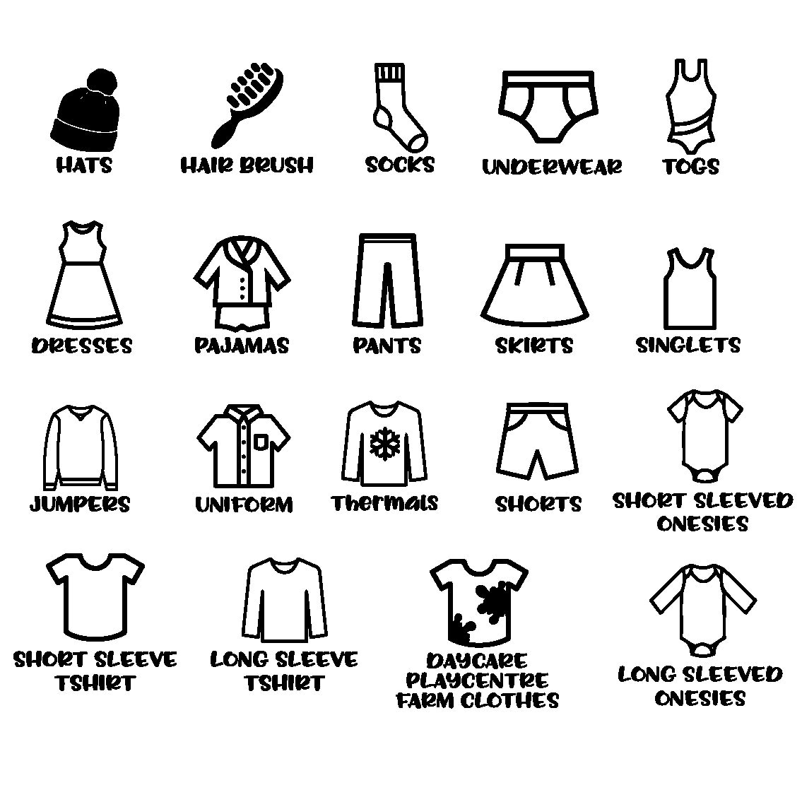 Kids Clothing Organisation SVG Filefor Cricut, for Silhouette - Etsy