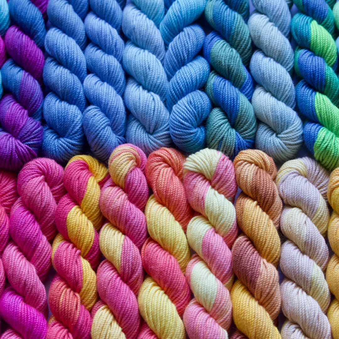 Cotton Twist Needlework Thread, Embroidery Yarn, Hand Dyed Variegated ...