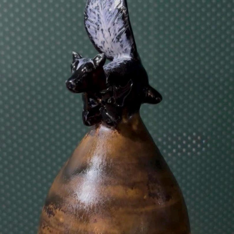 Skunk Incense Burner - Smoke From Tail -handmade Ceramic Animal Incense ...