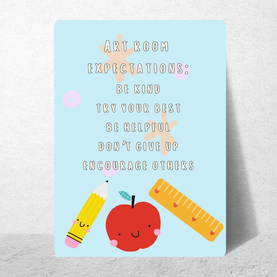 Editable Classroom Expectations Poster: Modern Class Rules Decor ...