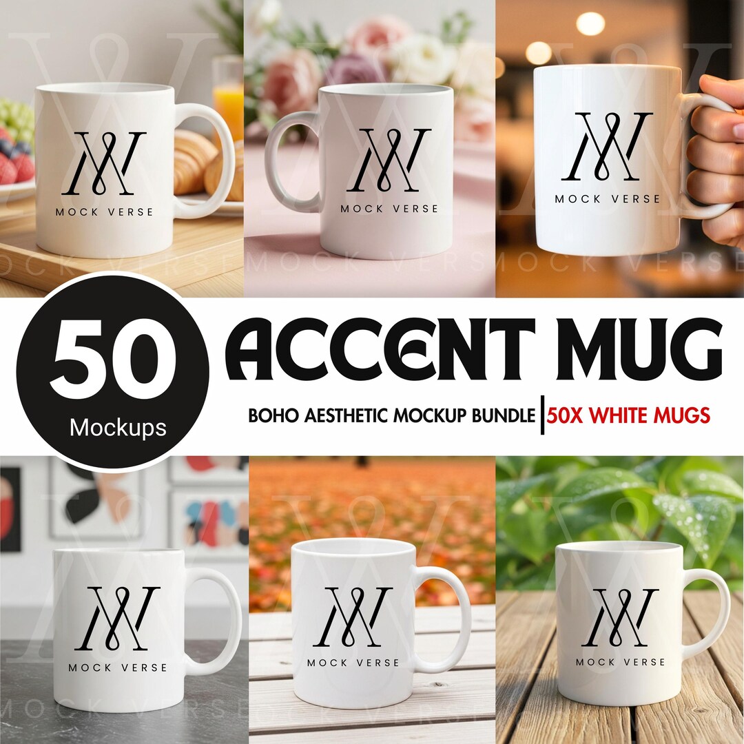 50+ Accent Mug Mockup Bundle Boho Cup Mockup Aesthetic Mug Mockup ,mug ...