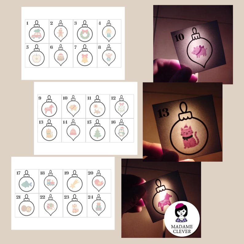 Advent Printable Flashlight Reveal Game | Winter | Christmas Picture ...