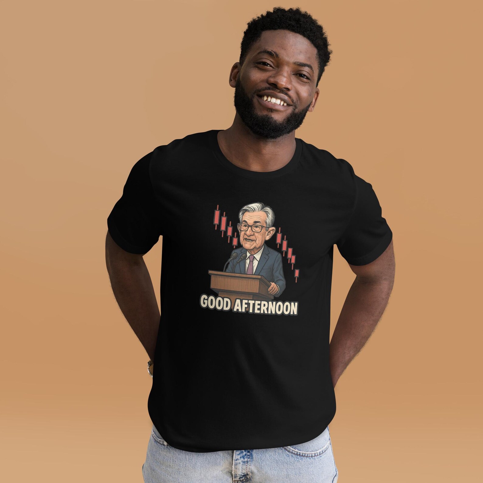 Jerome Powell Meme T-shirt: "good Afternoon" Trader Humor - Etsy