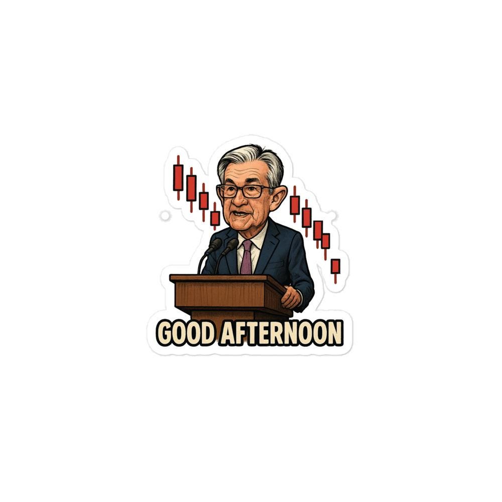Jerome Powell "good Afternoon" Sticker: Funny Trader Meme - Etsy