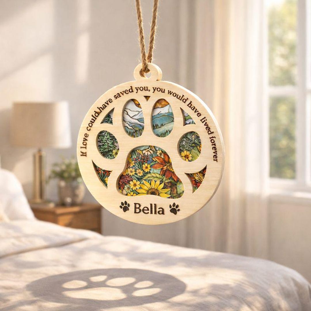Rainbow Bridge Pet, Sun Catcher, Suncatcher Pet Memorial, Personalized ...