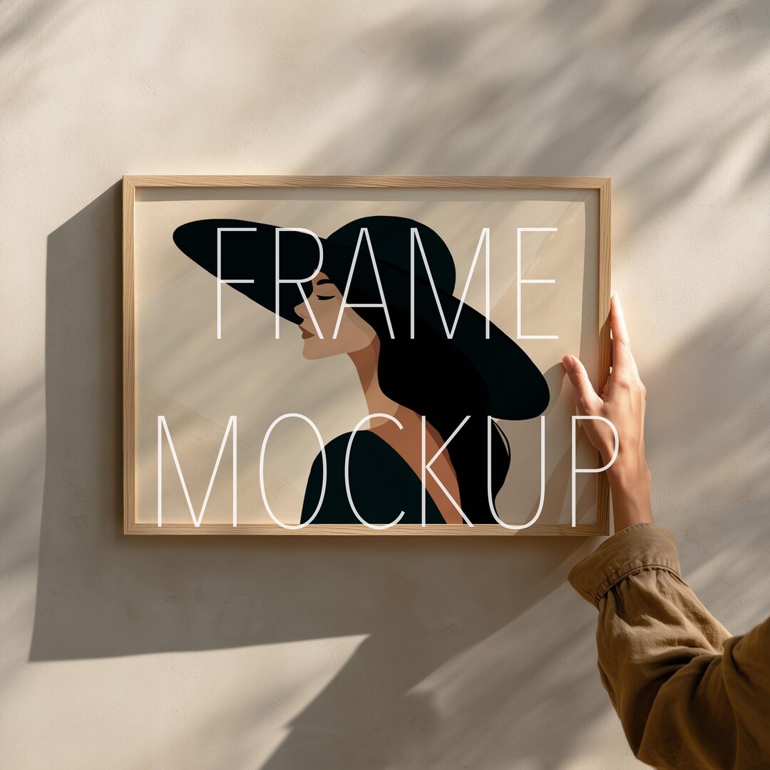 DIN A Landscape Frame Mockup for Photoshop, Horizontal Frame Mockup ...