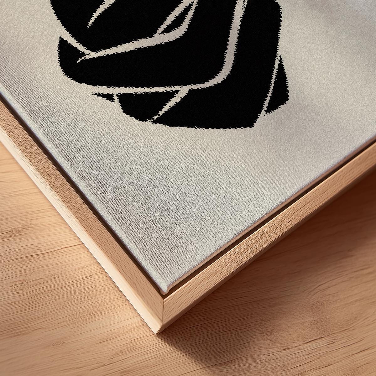 Close-up Framed Canvas Mockup, Floater Frame Detail Shot, DIN A ...