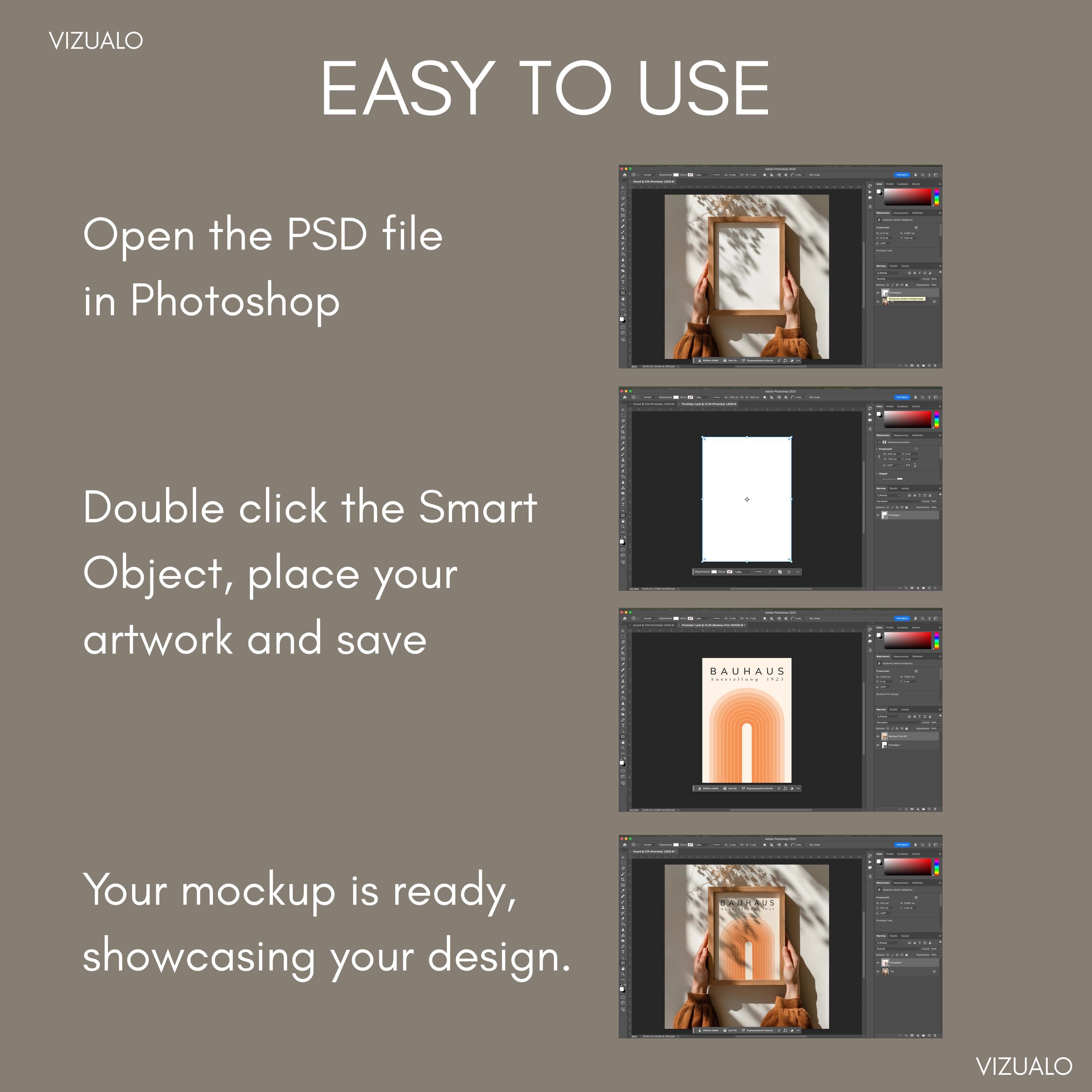 Multi Frame Mockup, Gallery Wall Display, Poster Bundle PSD, Aesthetic ...