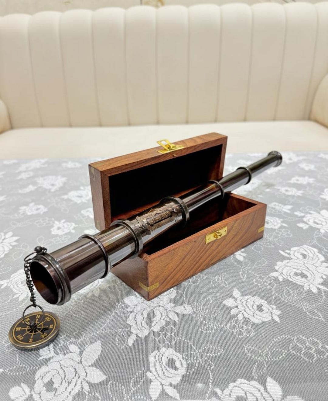 Personalized Working Brass Telescope With Customized Wooden Box ...