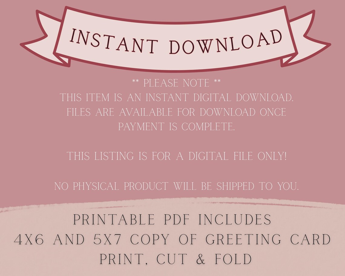 Get Well Soon Card Printable: Uplifting Message (4x6 & 5x7 Inch) (PDF ...