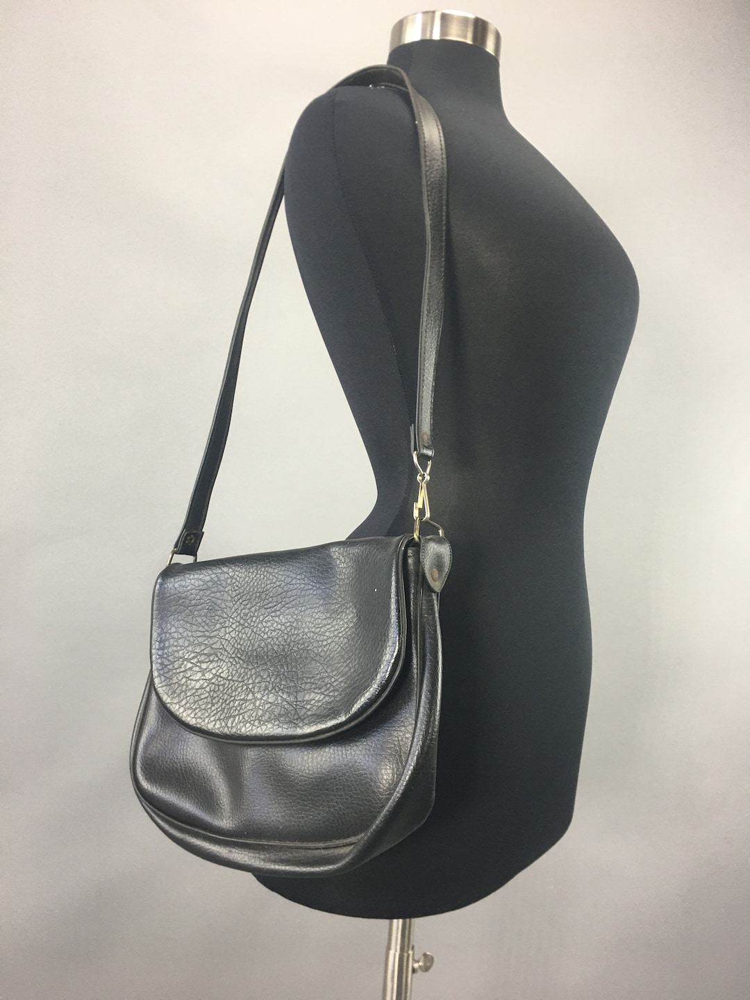 Vintage 1940s Navy Leather Shoulder Bag, WWII Coast Guard Bag, Military ...