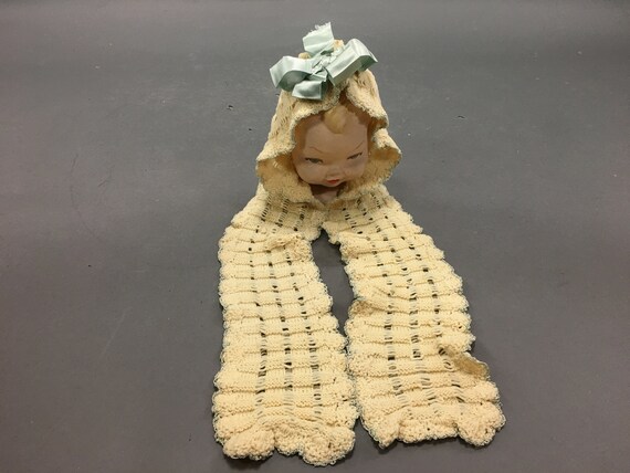 Antique Victorian Baby Bonnet with Lappets, Rare Ivor… - Gem