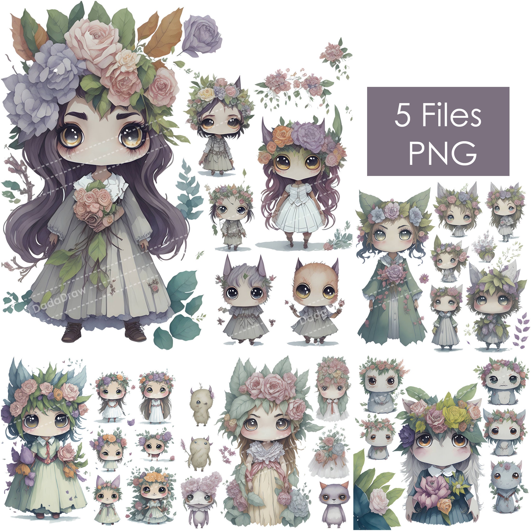 Little Fancy Monster Clipart, Little Fancy Monster PNG, Digital ...