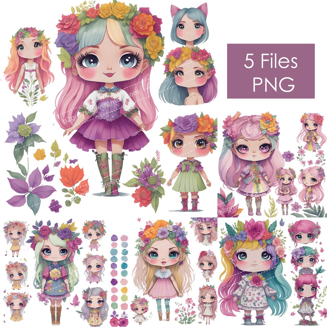 Rainbow Girls Clipart, Rainbow Spectrum PNG, Instant Download, Rainbow ...