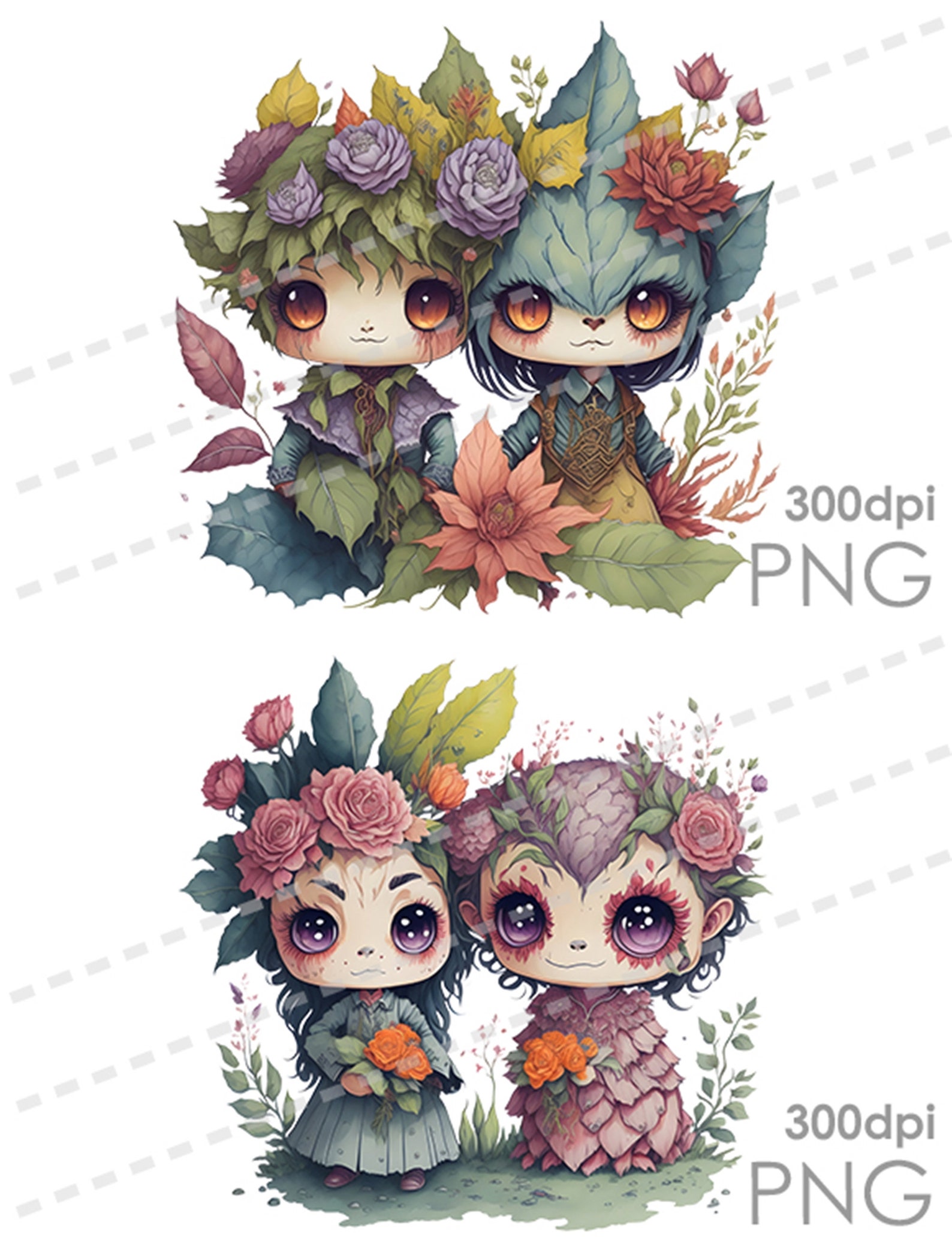 Little Fancy Monster Clipart, Little Fancy Monster PNG, Digital ...