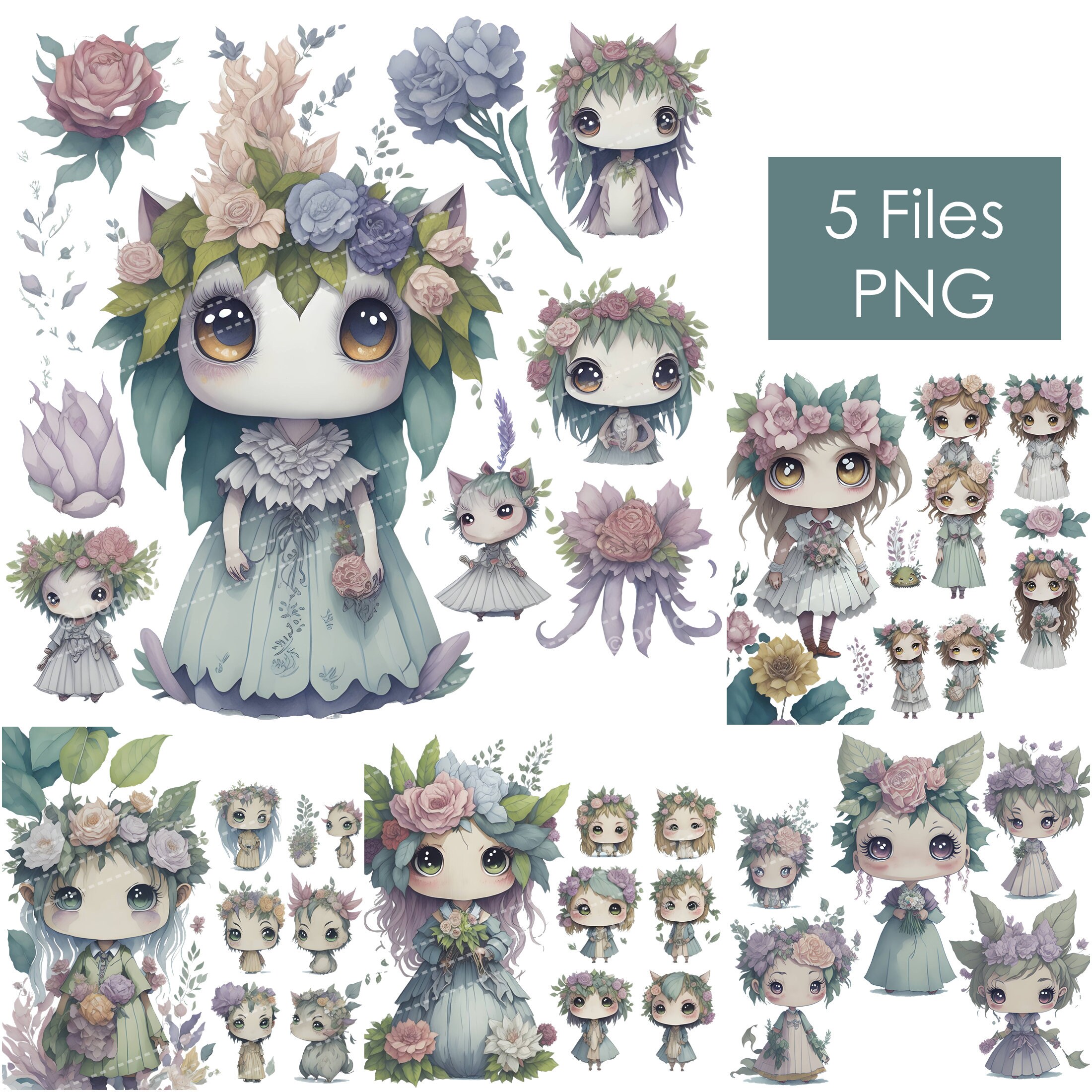 Little Fancy Monster Clipart, Little Fancy Monster PNG, Digital ...
