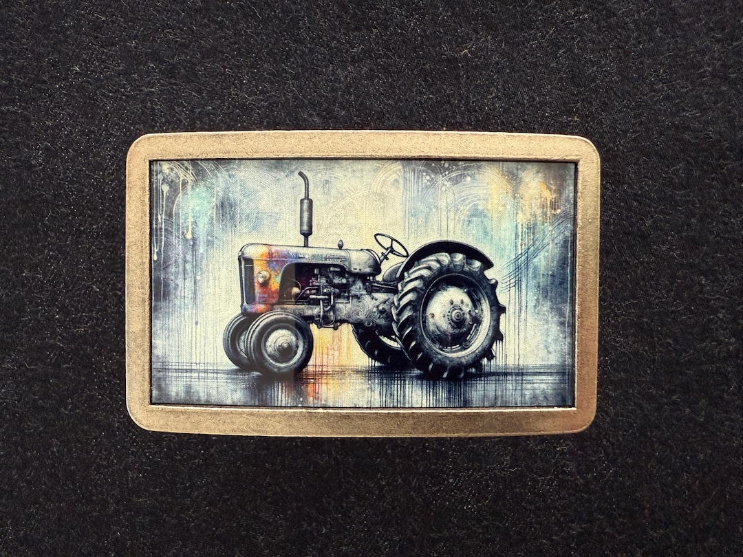 Vintage Tractor Belt Buckle - Etsy