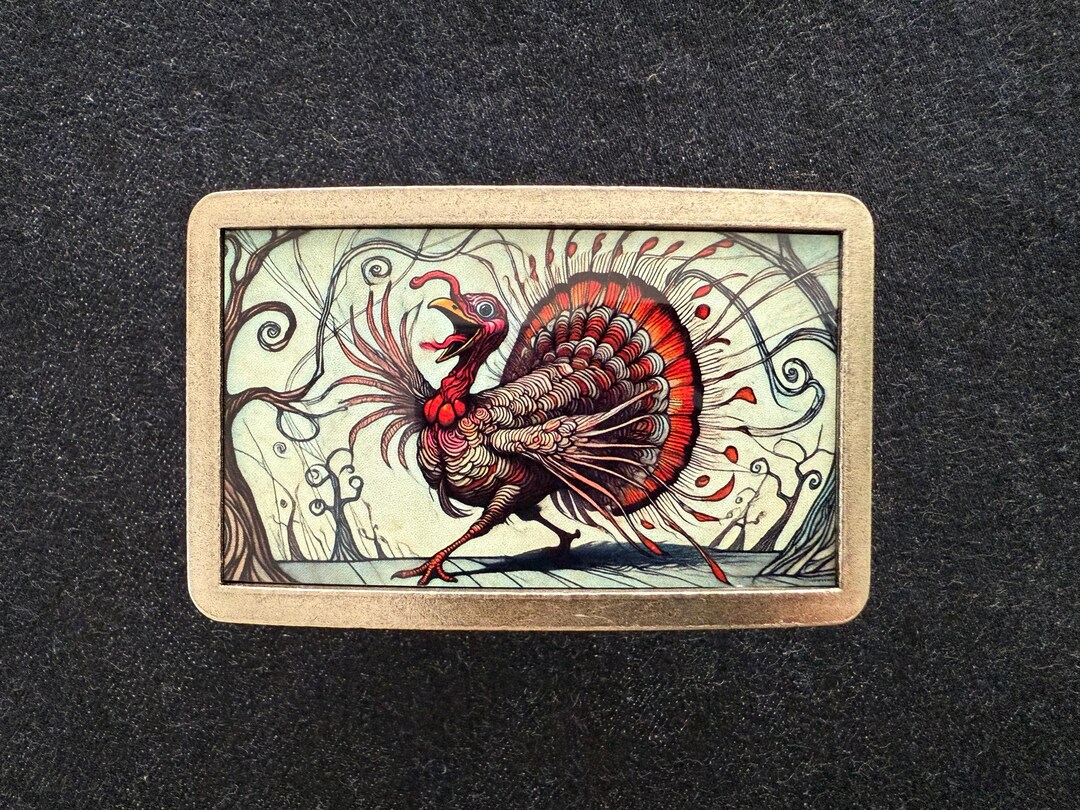 Wild Turkey Belt Buckle - Thanksgiving Belt Buckle - Etsy