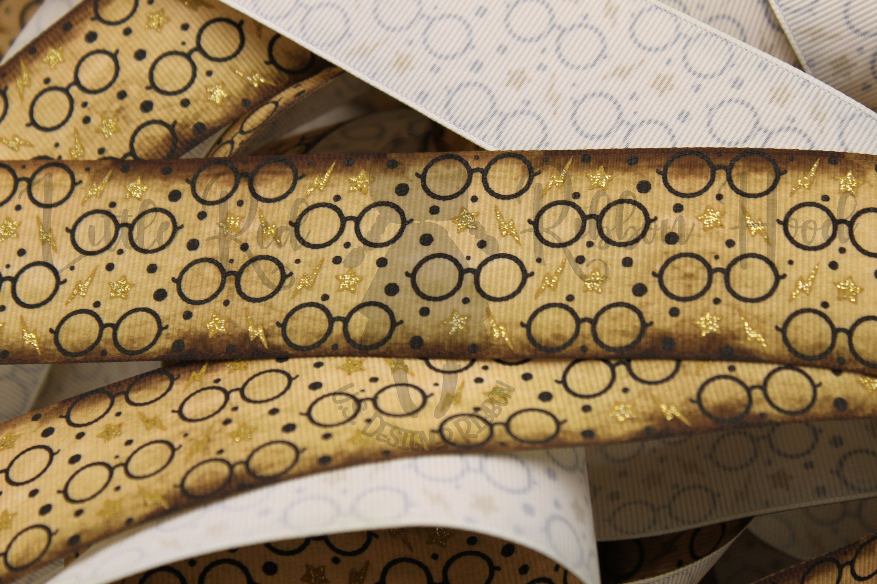 Glasses and Lightning bolts Grosgrain Ribbon 1.5 5 yards | Etsy