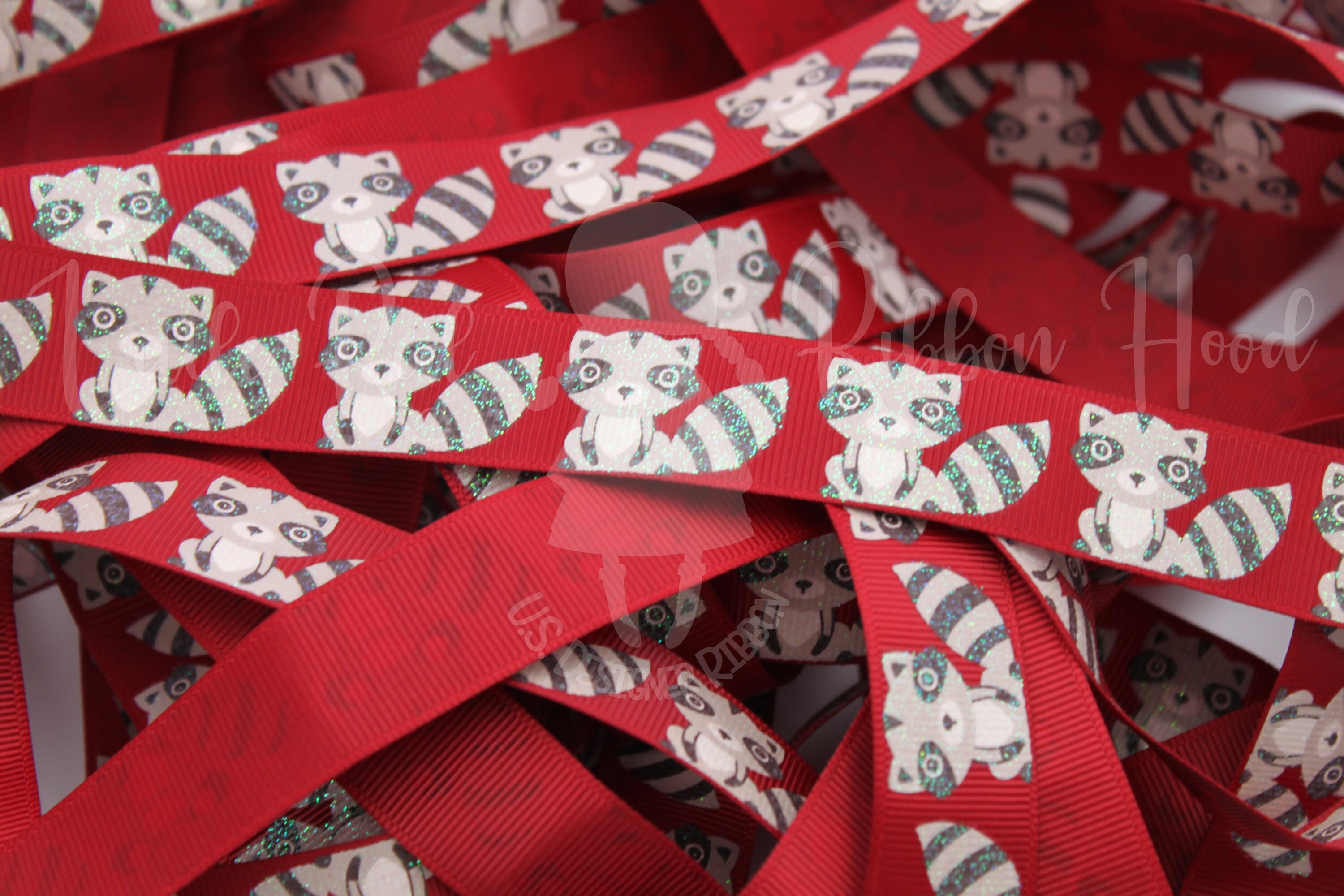 Raccoon 7/8 Grosgrain Ribbon 5 yds | Etsy
