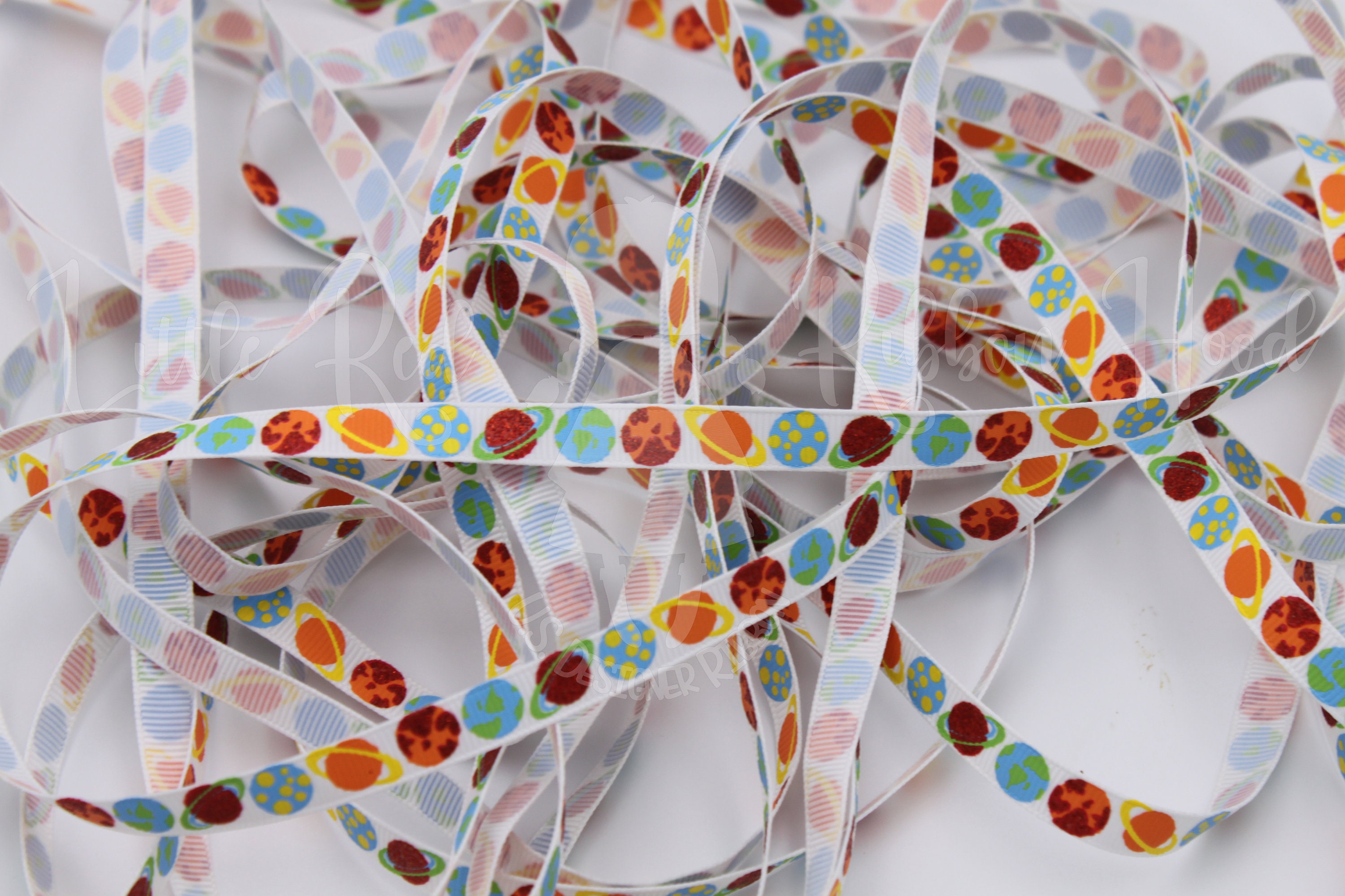 Solar System Ribbon 3/8 5 yd You choose the color | Etsy