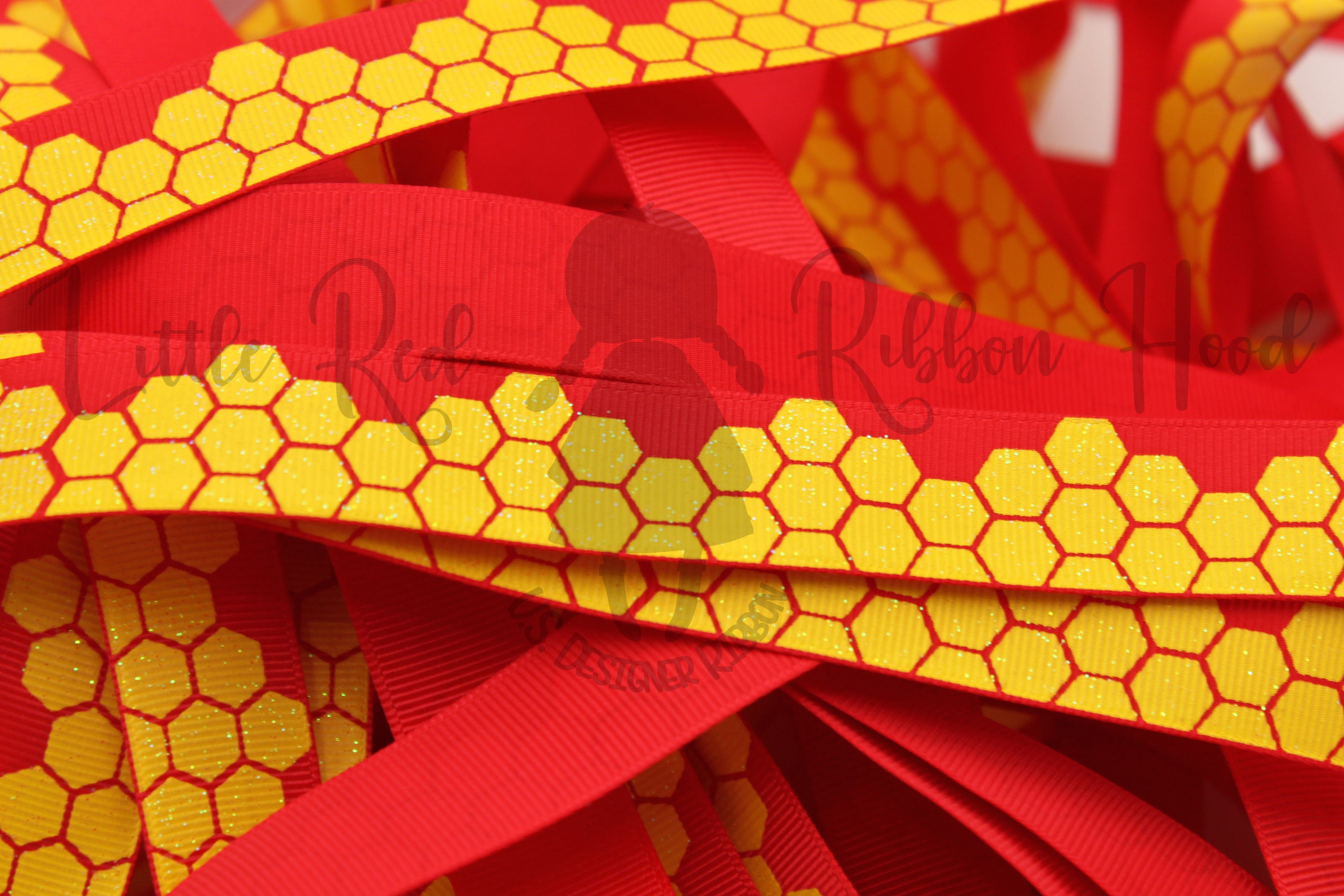 Honeycomb on 7/8 Grosgrain Ribbon 5 Yds | Etsy