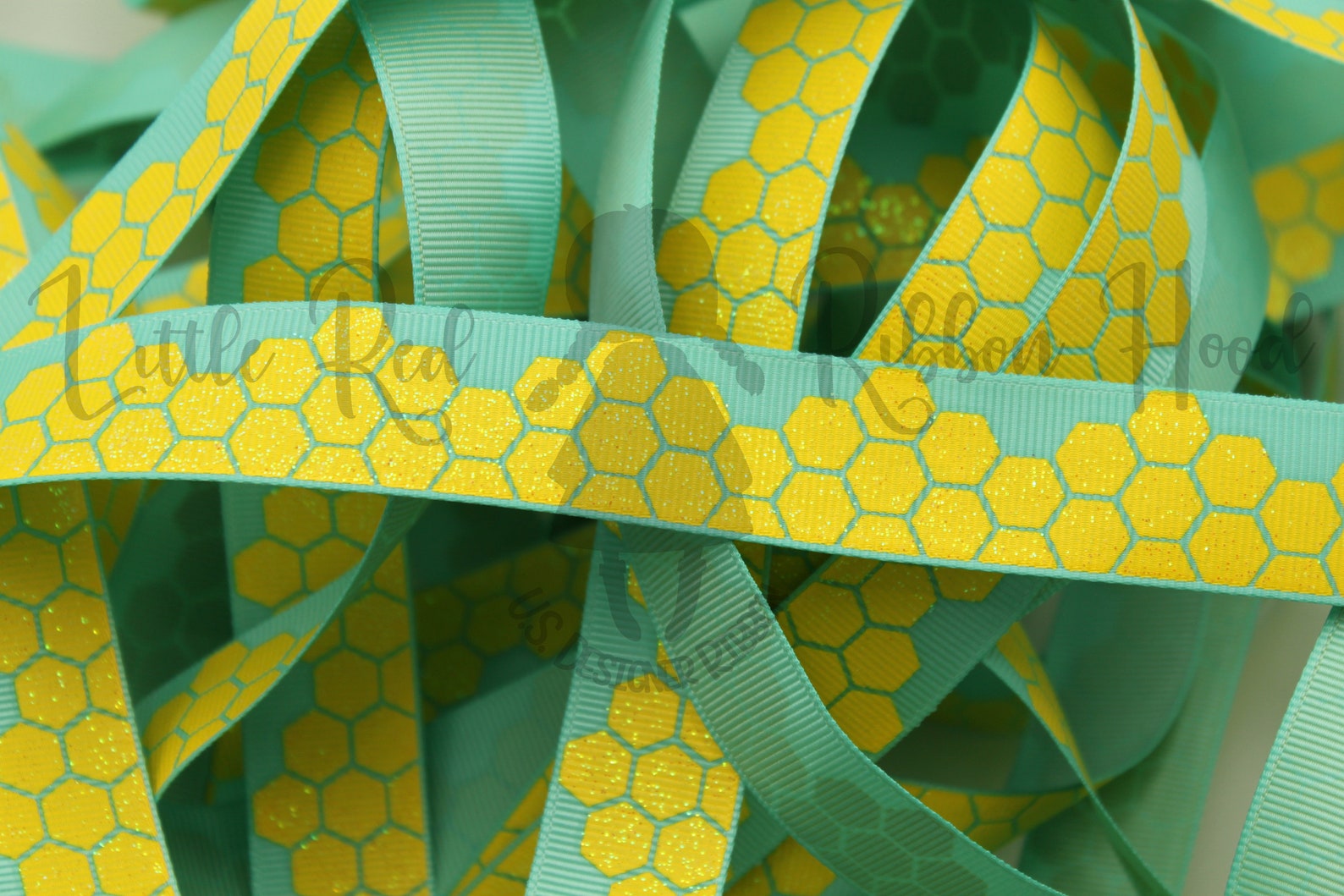 Honeycomb on 7/8 Grosgrain Ribbon 5 Yds | Etsy