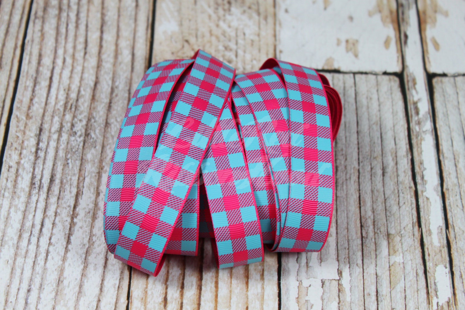 Turquoise Buffalo Plaid Ribbon 7/8 You Choose the Color - Etsy