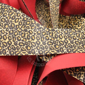 Leopard with Red Back Double sided Heat Transfer 1.5 | Etsy