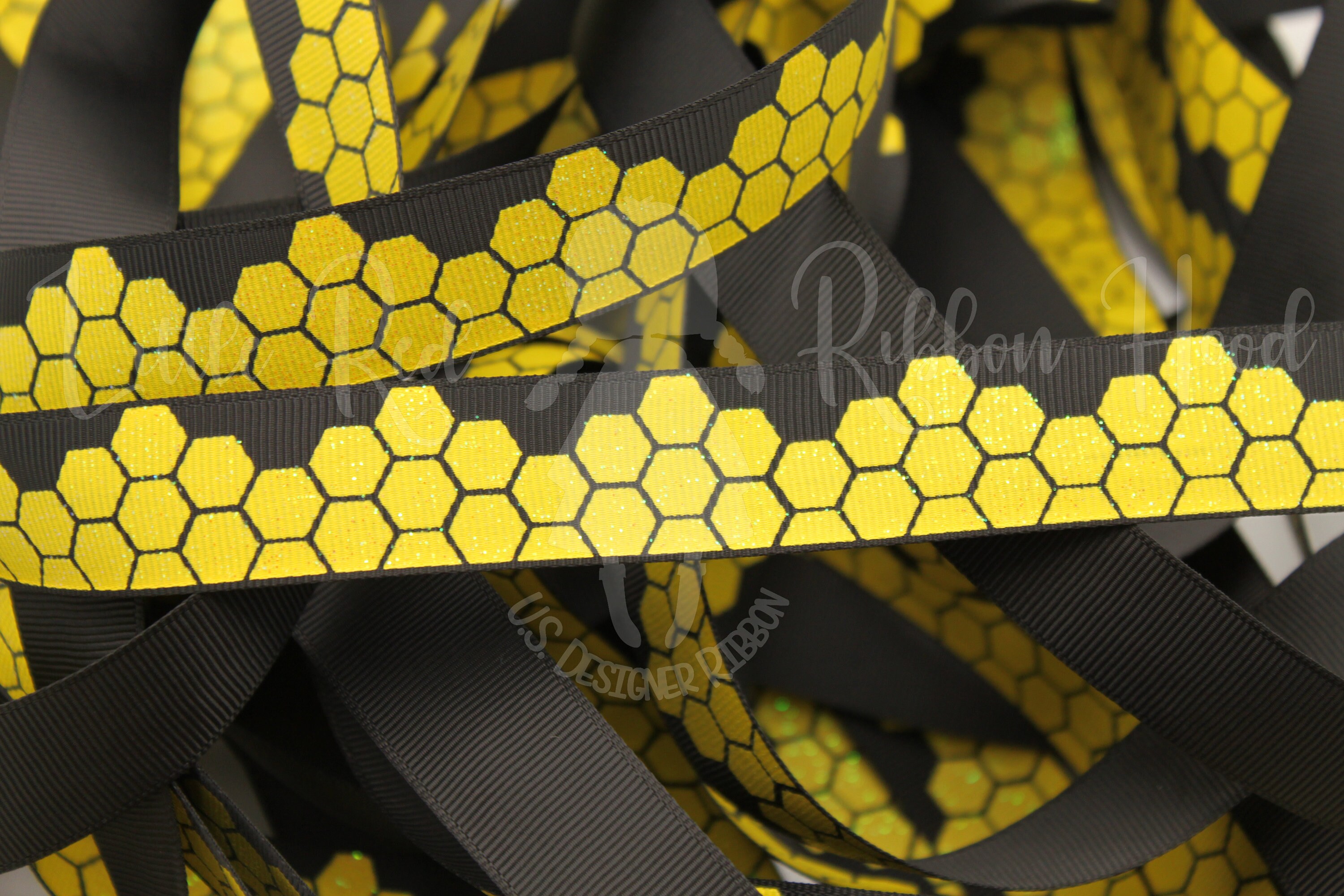 Honeycomb on 7/8 Grosgrain Ribbon 5 Yds | Etsy
