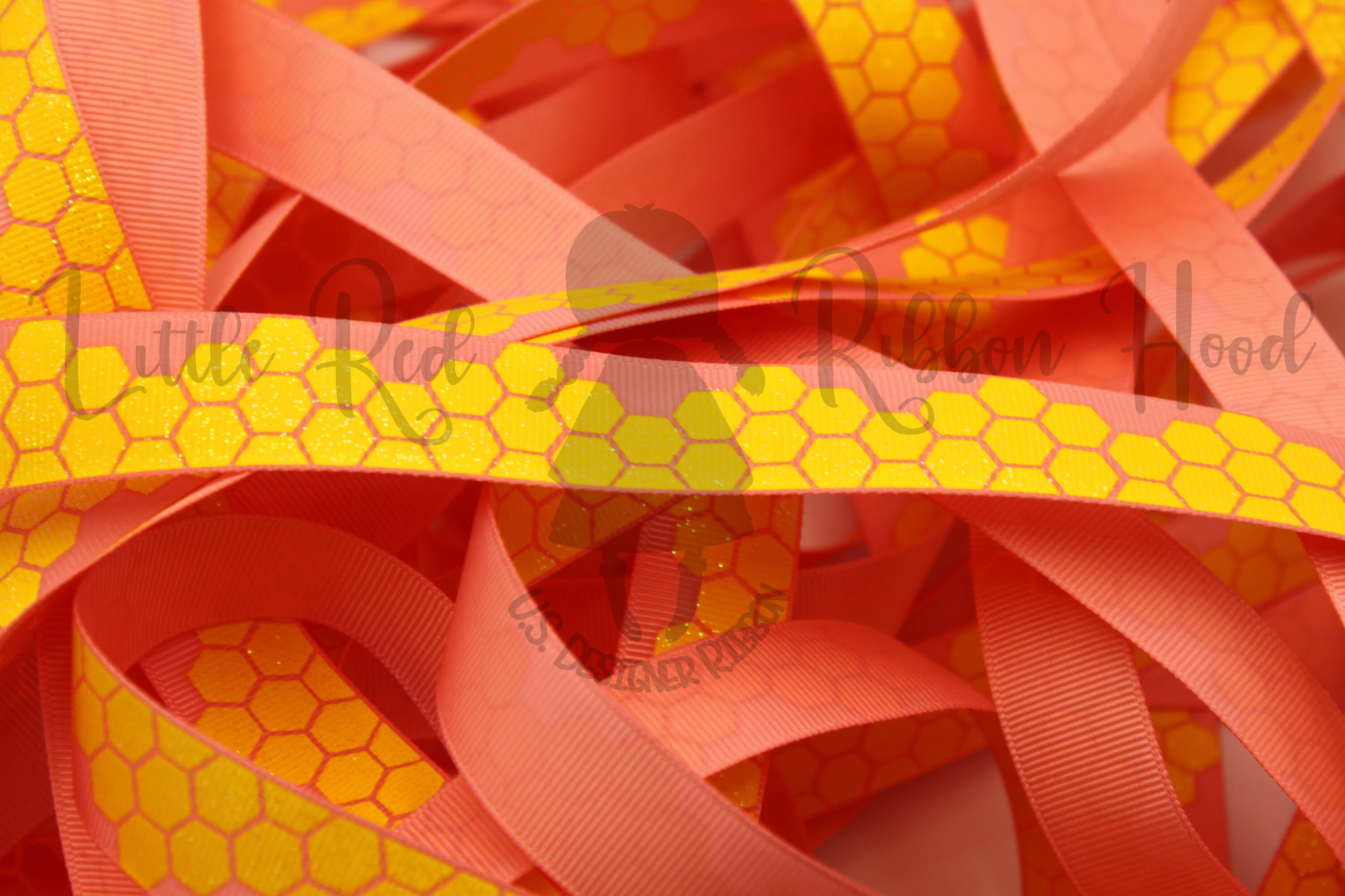 Honeycomb on 7/8 Grosgrain Ribbon 5 Yds | Etsy