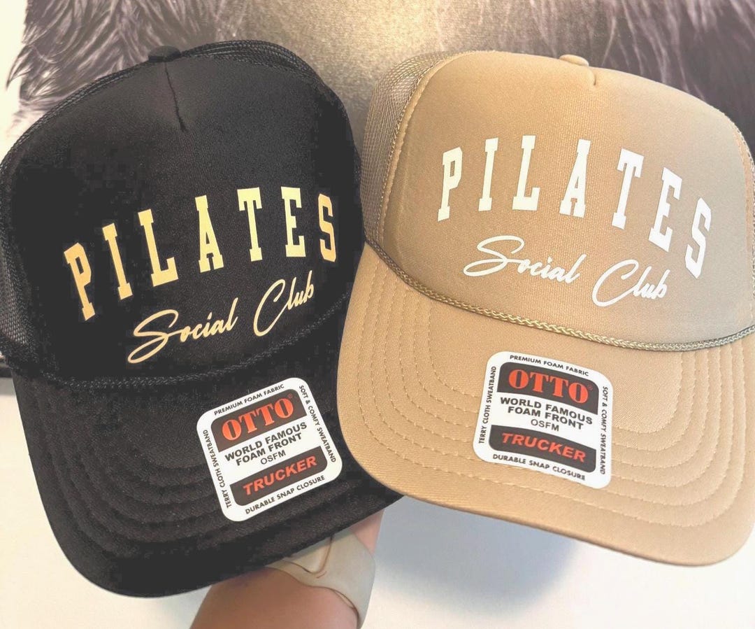 Pilates Social Club Trucker Hat, Funny Pilates Hat Pilates Gift for ...