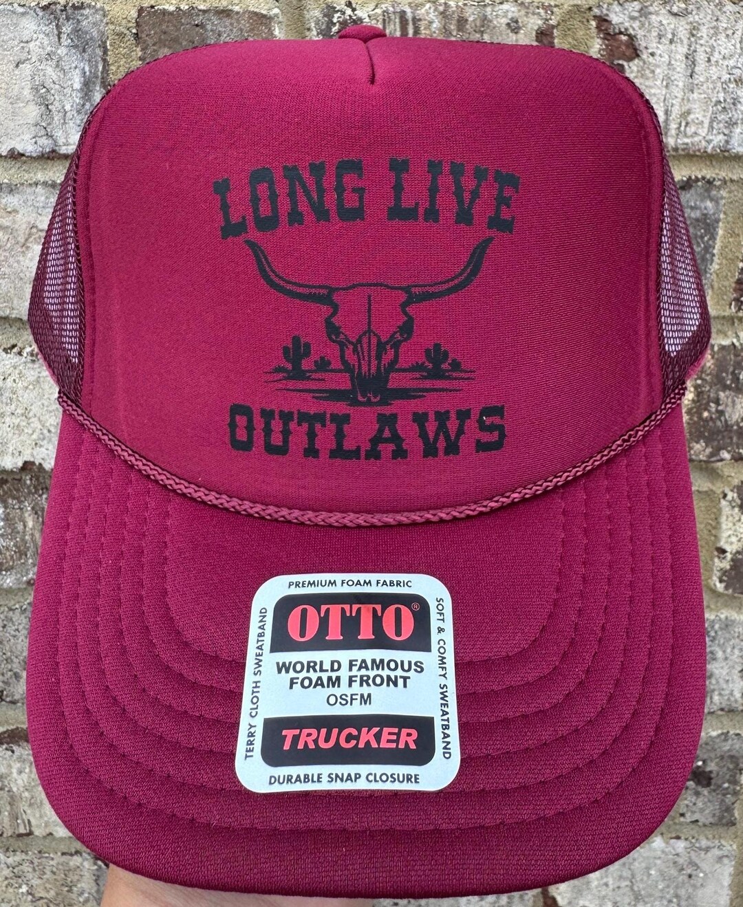 Long Live Outlaws Trucker Hat, America Hat, Custom Hats, Trucker Hat ...