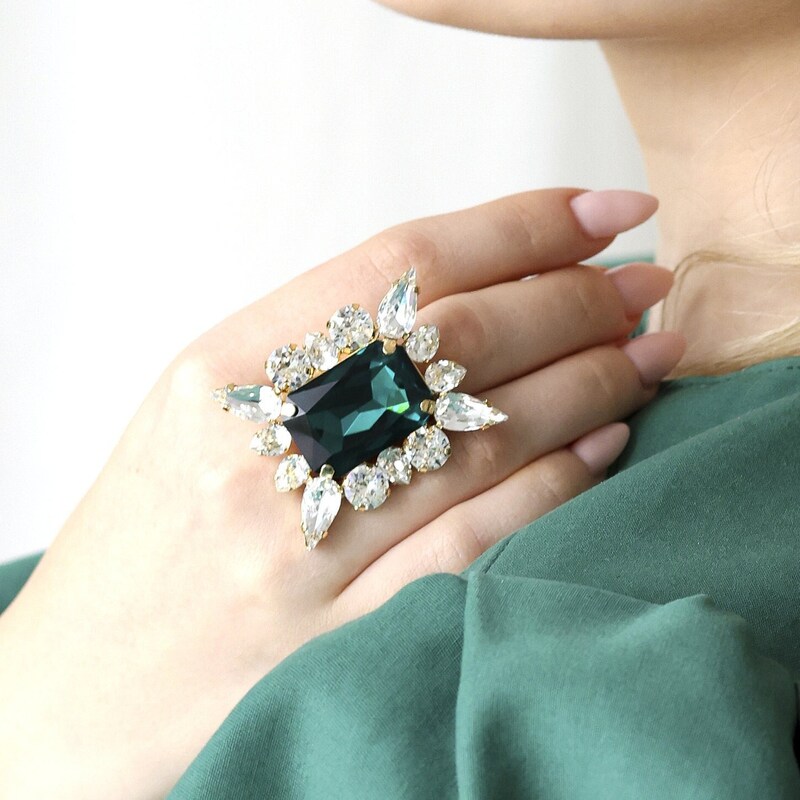 Emerald Green Ring - Etsy