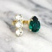 Emerald Ring, Cocktail Ring, Green Emerald Crystal Ring, Mint Double ...
