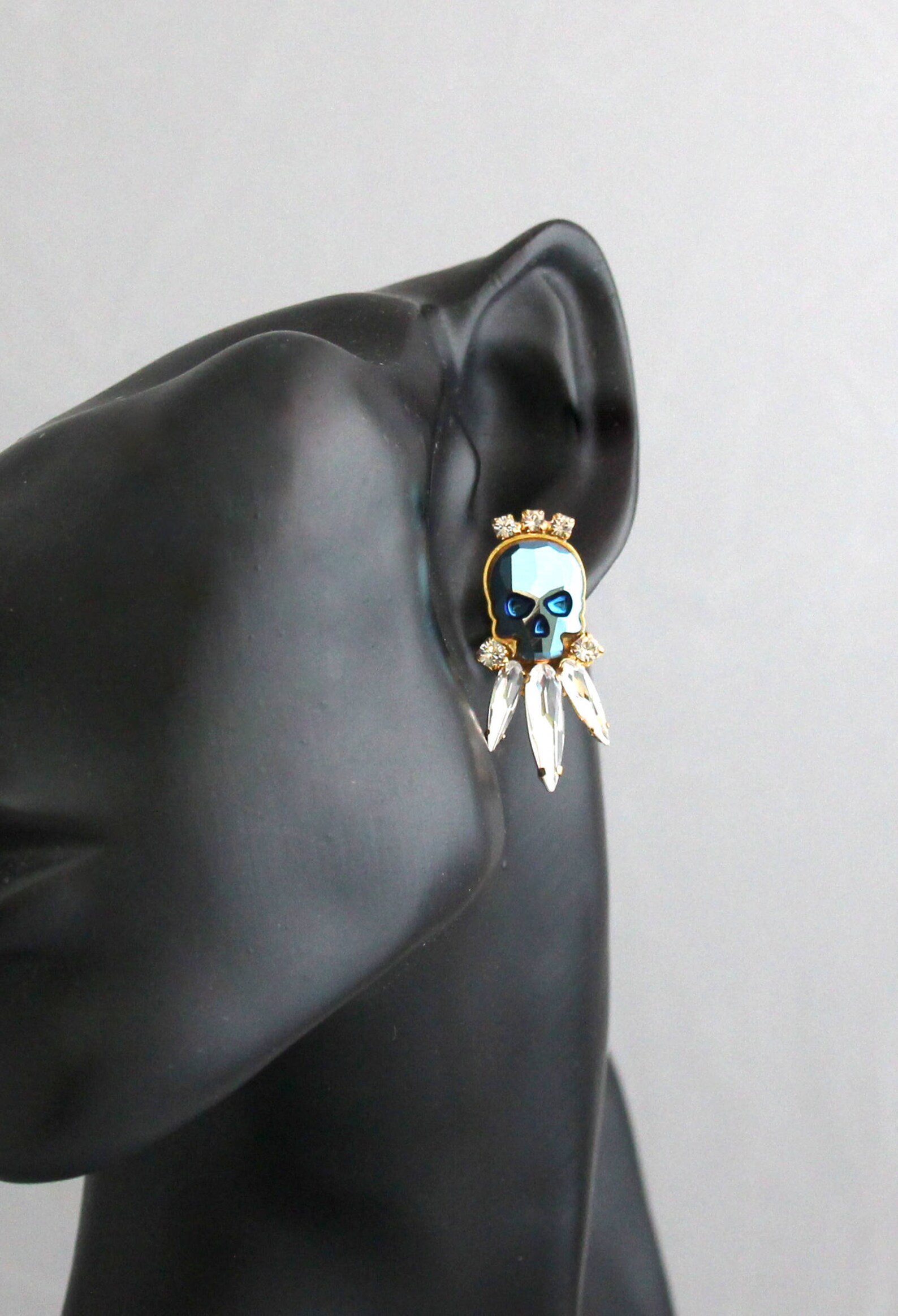 Skull Earrings Sugar Skull Earrings Skull Stud Earrings - Etsy