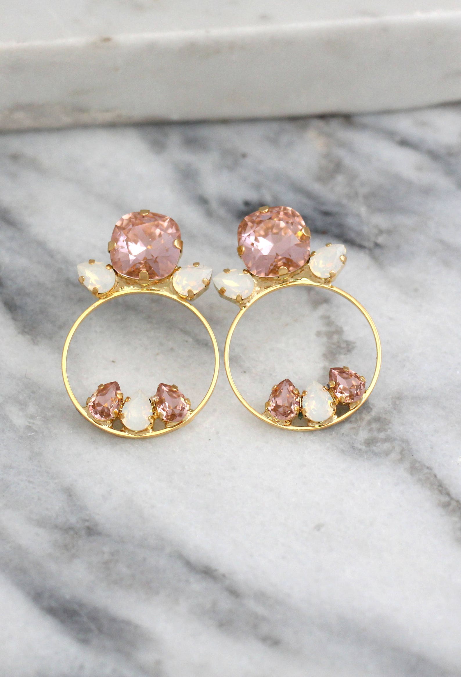 Blush Earrings Bridal Blush Earrings Morganite Earrings - Etsy Israel