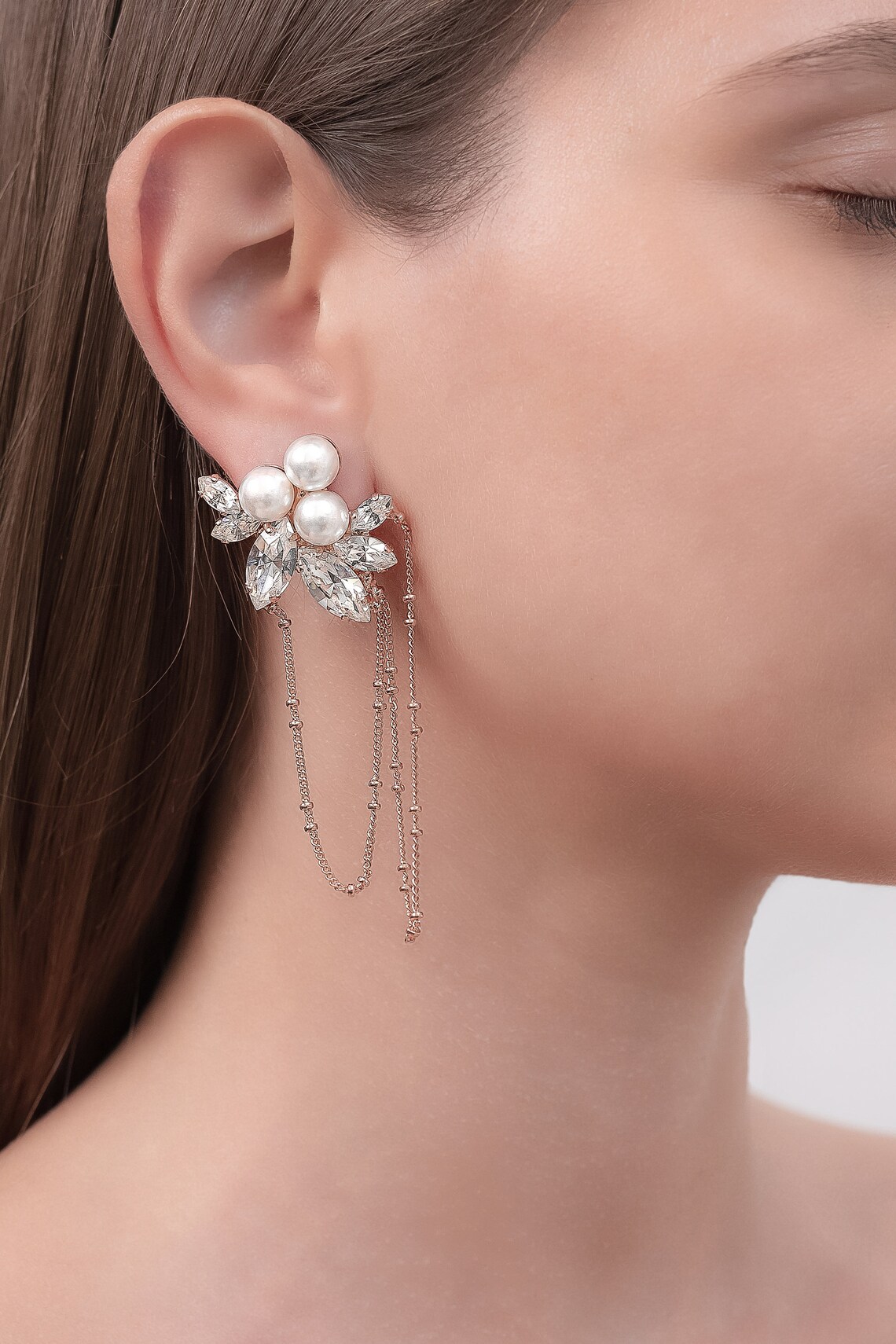 Pearl Earrings Bridal Pearl Earrings Statement Pearl Gold | Etsy