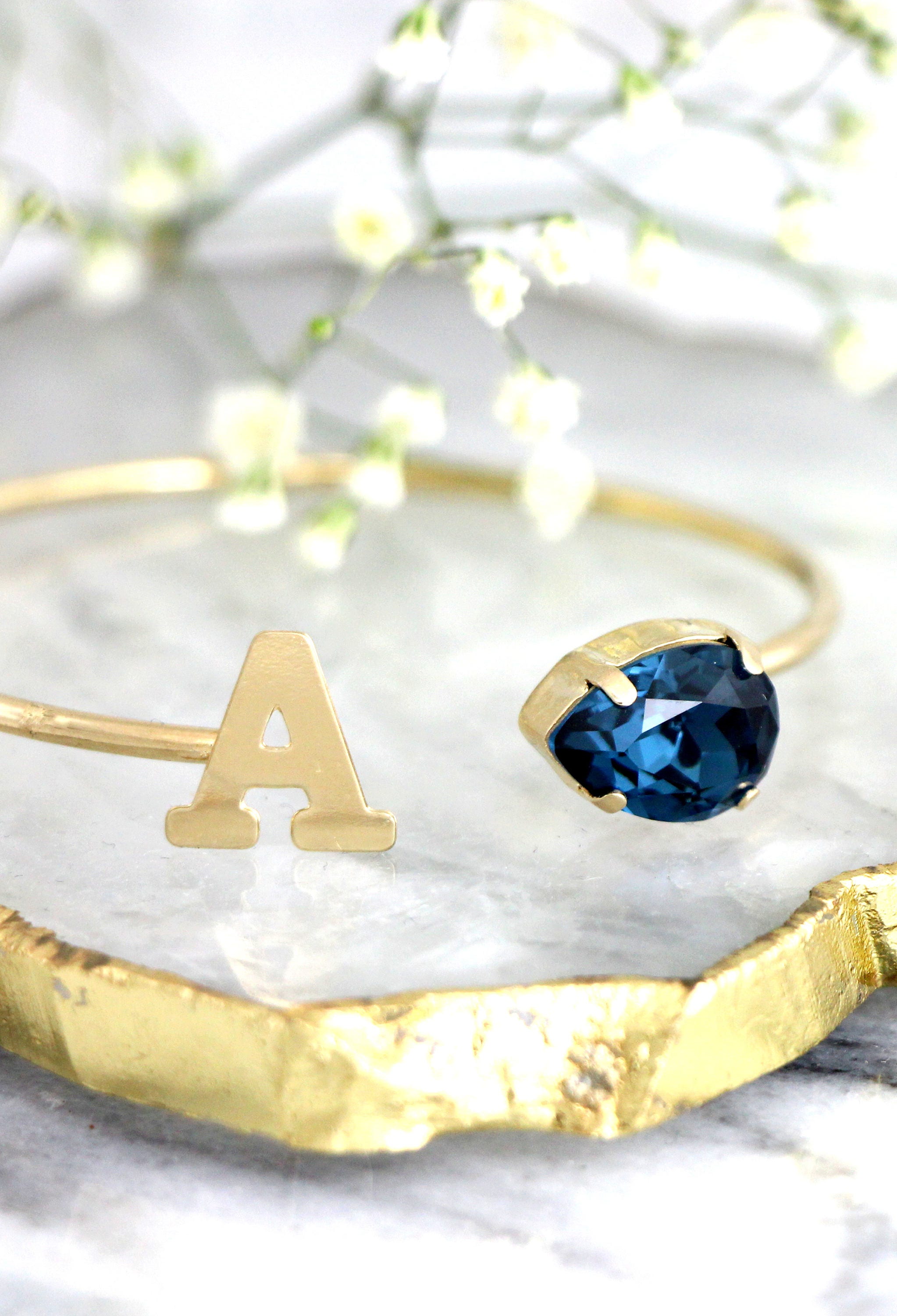 Blue Navy Bracelet Bridal Bracelet Personalized Bridal Cuff | Etsy