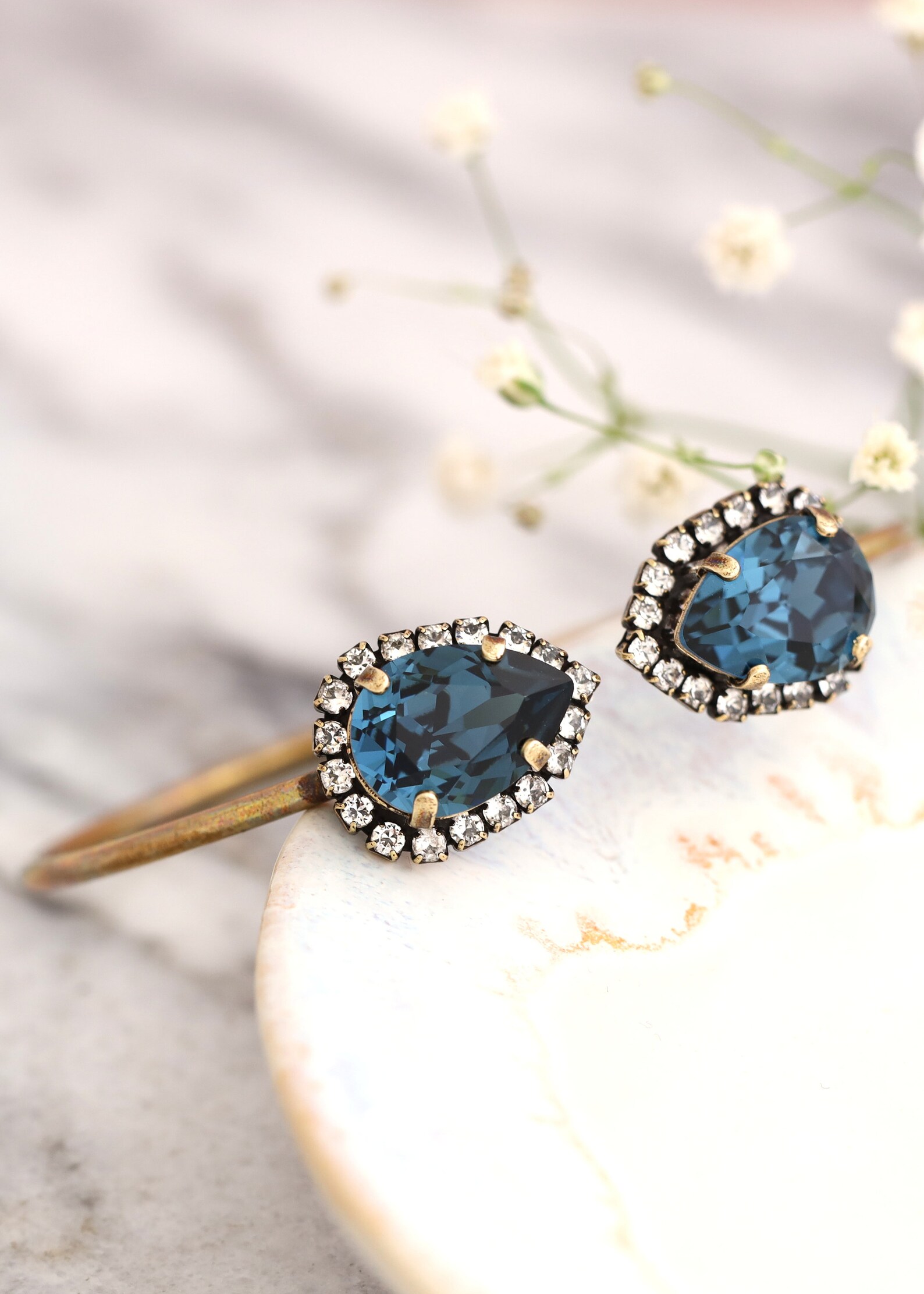 NAVY BLUE Cuff Bracelet Bridal Cuff Cuff Bracelet Blue Navy - Etsy