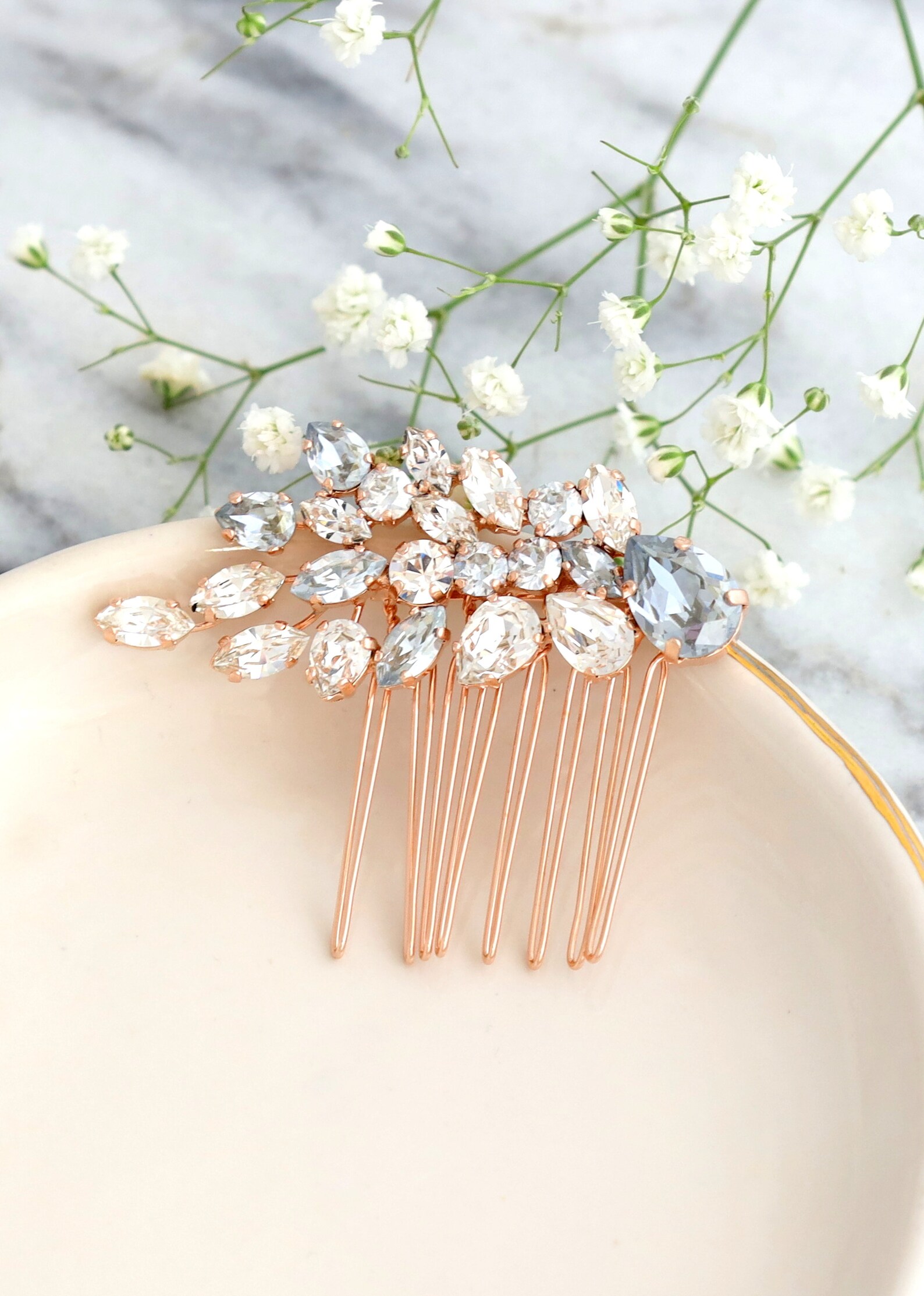 Bridal Hair Comb Dusty Blue Hair Comb Dusty Blue Hair | Etsy