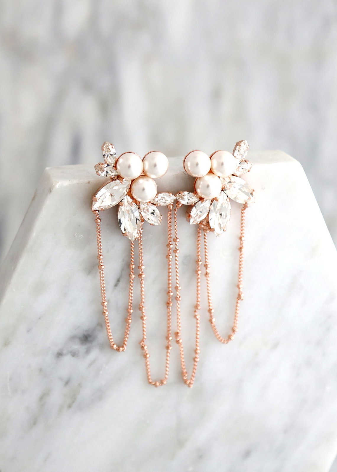 Pearl Earrings Bridal Pearl Earrings Statement Pearl Gold | Etsy