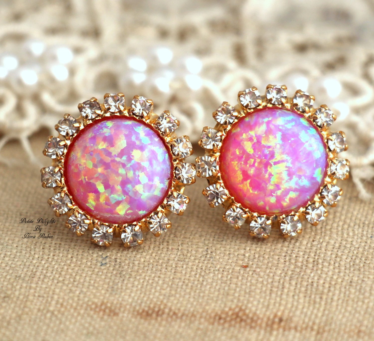 Opal Earrings Opal Stud Earrings Opal Stud Earrings | Etsy