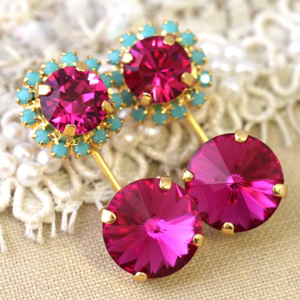 Hot Pink Earrings - Etsy