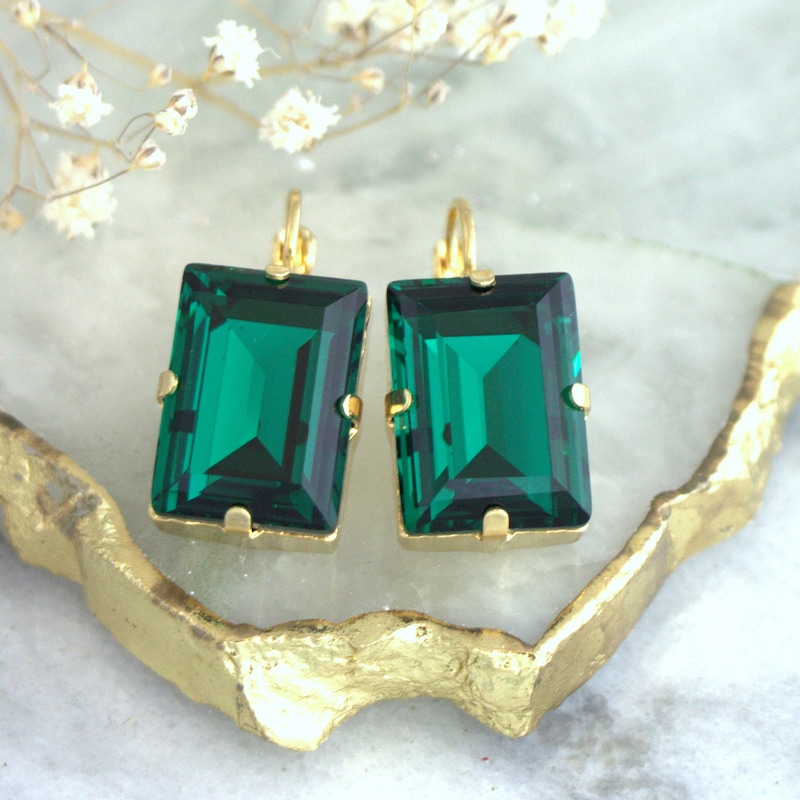 Emerald Drop Earring - Etsy