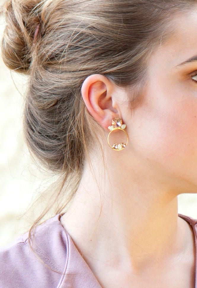 Blush Earrings Bridal Blush Earrings Morganite Earrings - Etsy Israel