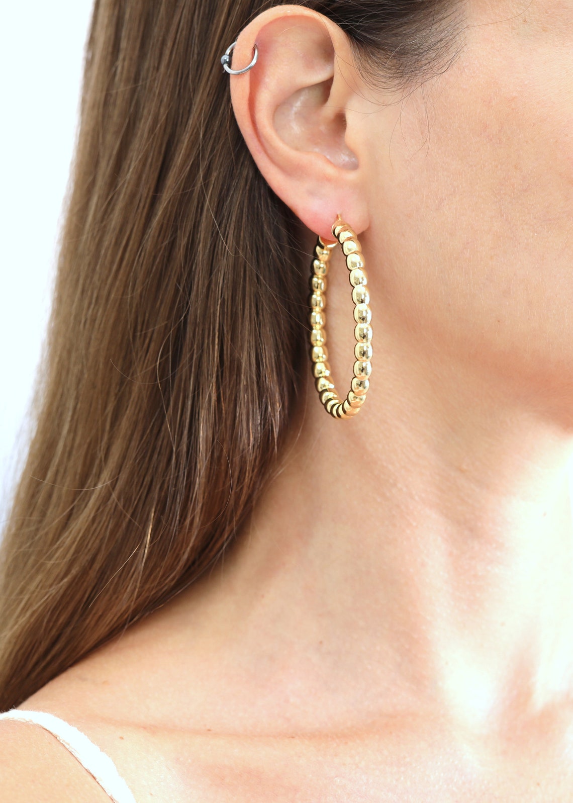 Big Hoop Earrings Bridal Hoop Earrings Oversize Earrings - Etsy