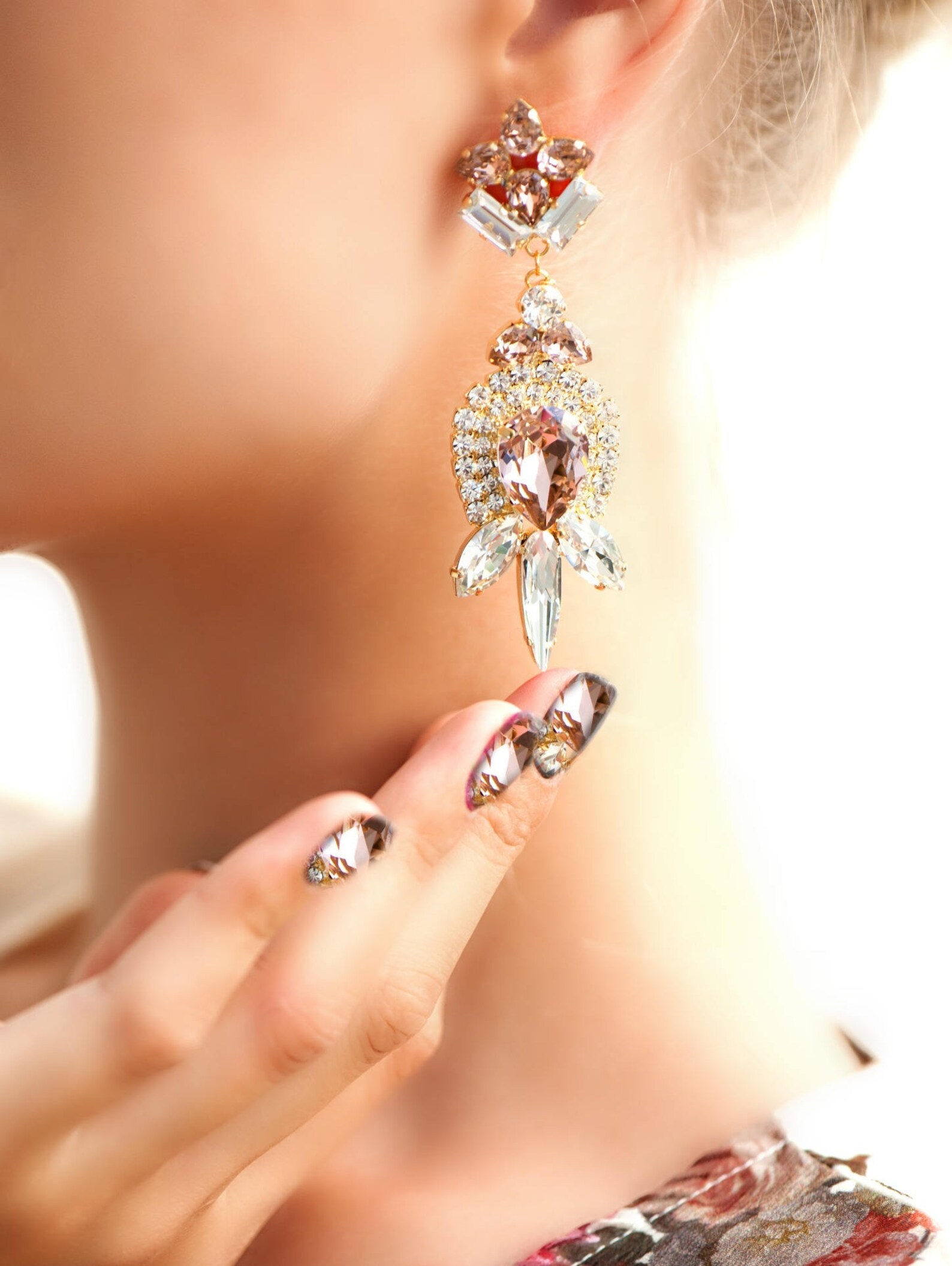 Blush Earrings Bridal Blush Earrings Morganite Earrings - Etsy Israel