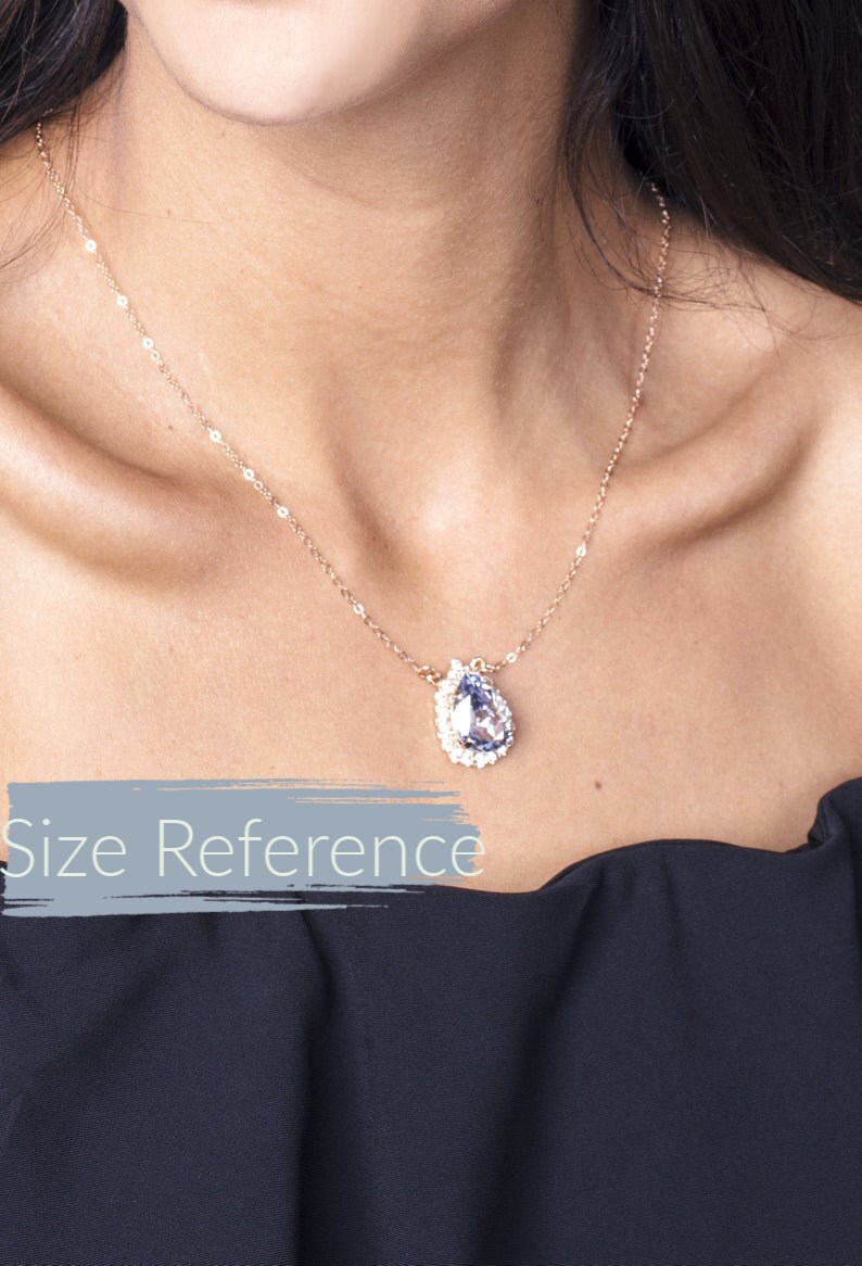 Navy Blue Necklace, Bridal Blue Navy Crystal Necklace, Bridesmaids ...