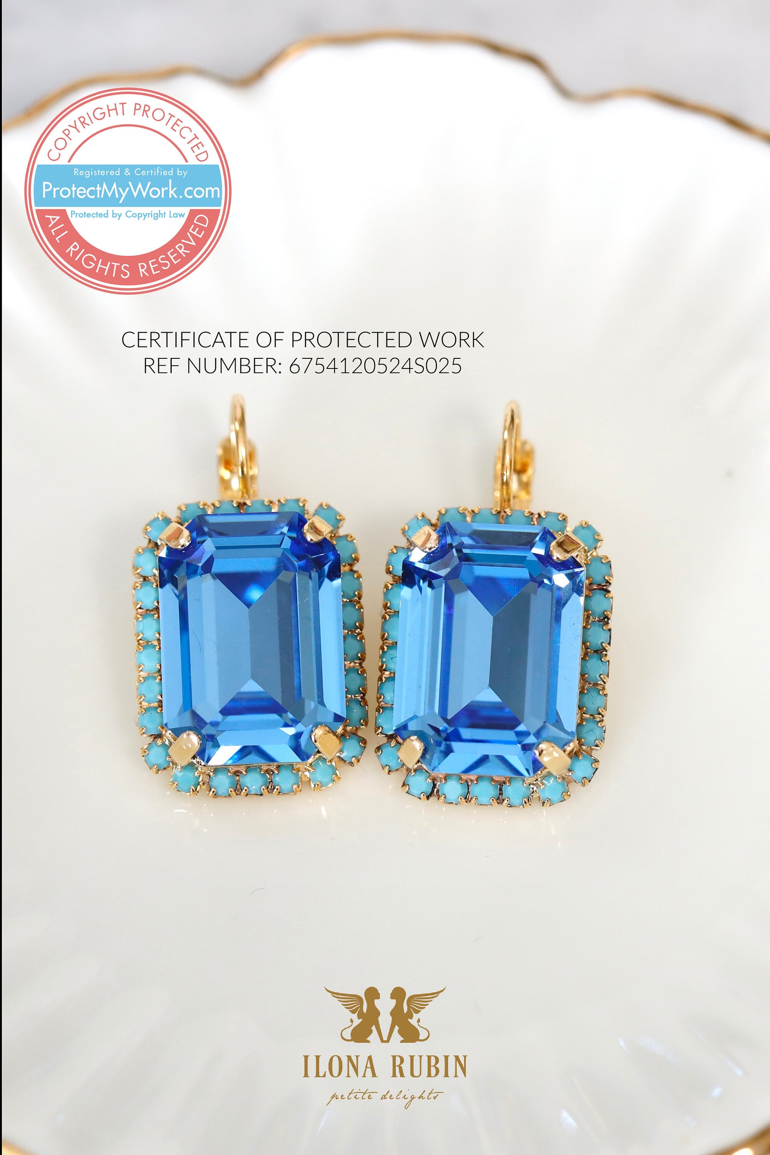 Light Blue Drop Earrings, Light Blue Crystal Drop Earrings, Bridal ...